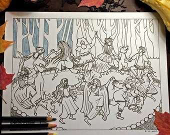 Pagan coloring page | Etsy