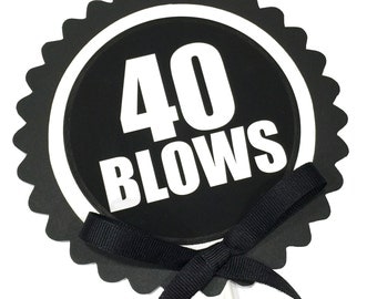 40th Birthday Cake Topper 40 is Hot by CarasScrapNStampArt