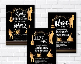 Jazz birthday card | Etsy