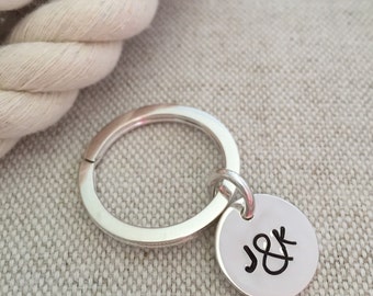Sterling Silver Key Ring With Cut Out Heart by LittoralDesigns