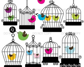 Birdcage clipart | Etsy