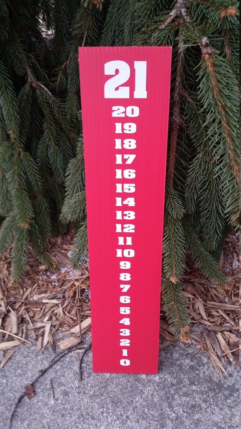 Cornhole Scoreboard Score Keeper Sign Colors RED & WHITE
