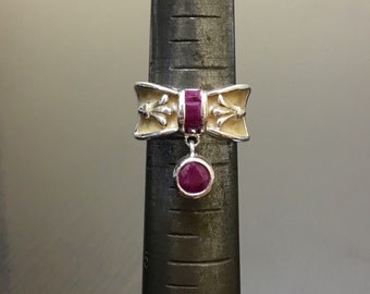 Unique ruby ring | Etsy