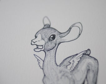 Fawn drawing | Etsy