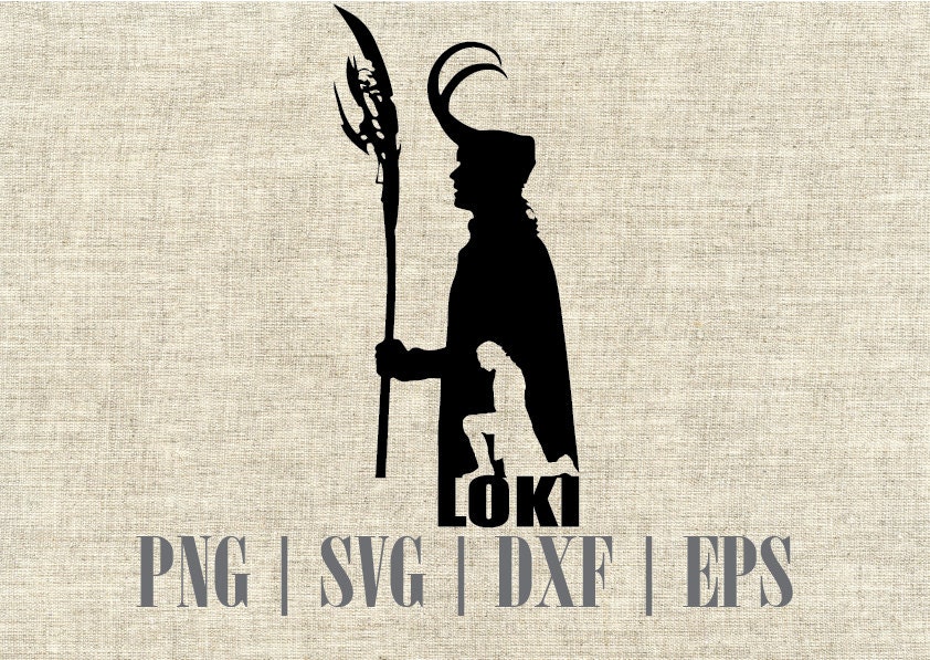 Loki Silhouette SVG Cut File Digital Clipart Editable