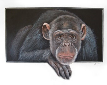 Monkey painting | Etsy