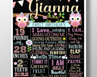 Owl 1st birthday | Etsy