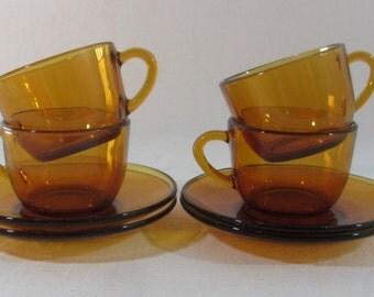 Amber glassware | Etsy