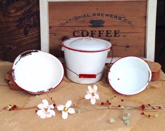 White enamelware | Etsy