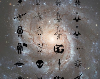 Outer space clipart | Etsy