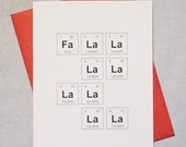 Items similar to Geeky Christmas Card Chemistry Periodic Table of the ...