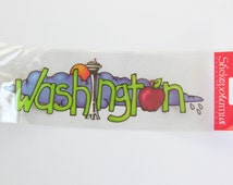 Popular items for washington sticker on Etsy