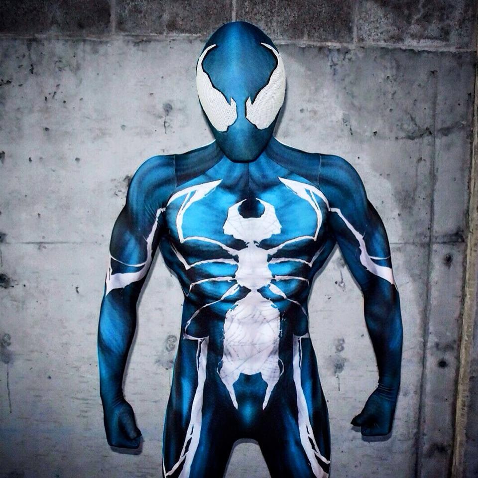 High Quality Blue Symbiote Spider-Man 3D Printing With Muscle