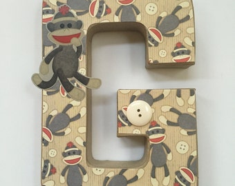 Sock monkey wall | Etsy