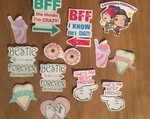 Unique best friend sticker related items | Etsy