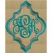Moroccan Quatrefoil Font Frame Monogram Embroidery Design