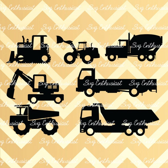 Construction vehicles Silhouette SVG Truck SVG Lorry SVG