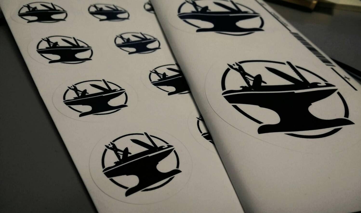 Hacksmith logo stickers by StuffLasered on Etsy