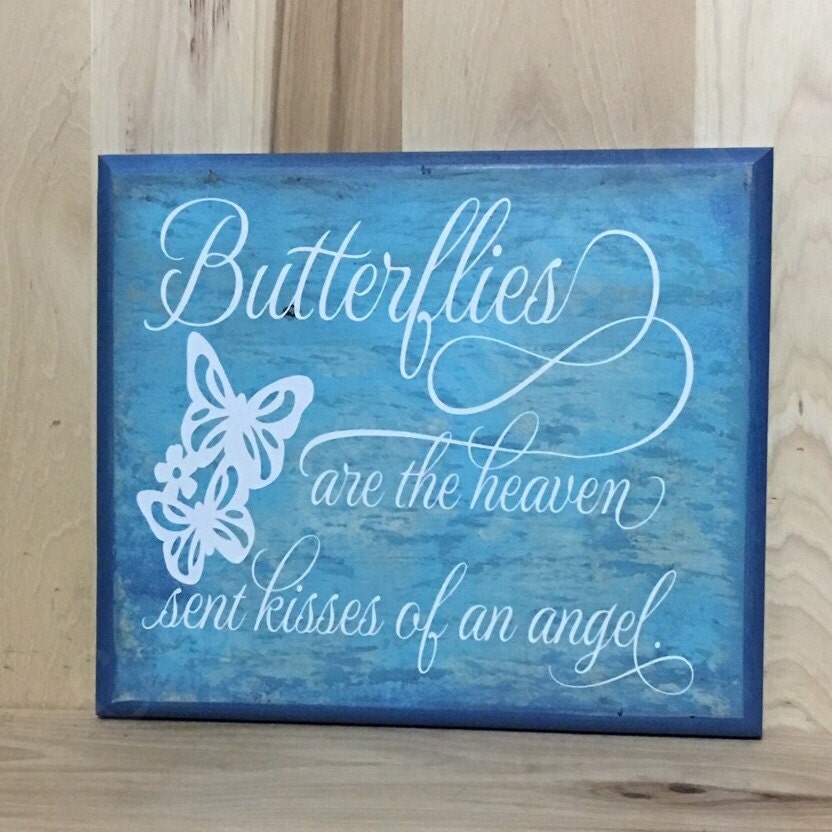 Butterfly sign butterflies custom wood sign memorial sign