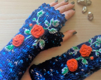 Unique embroidered gloves related items | Etsy