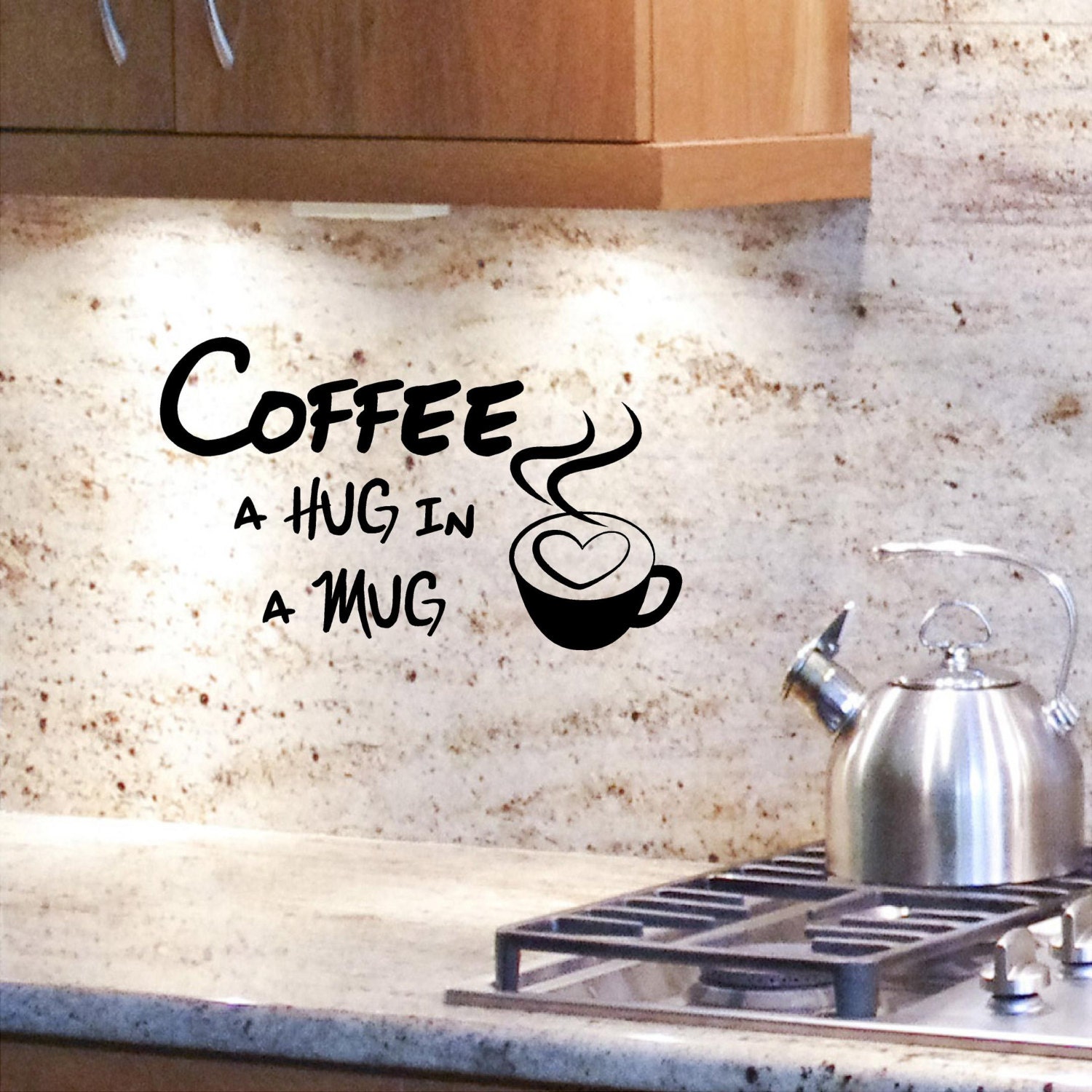 Coffee a Hug in a Mug vinyl wall decal