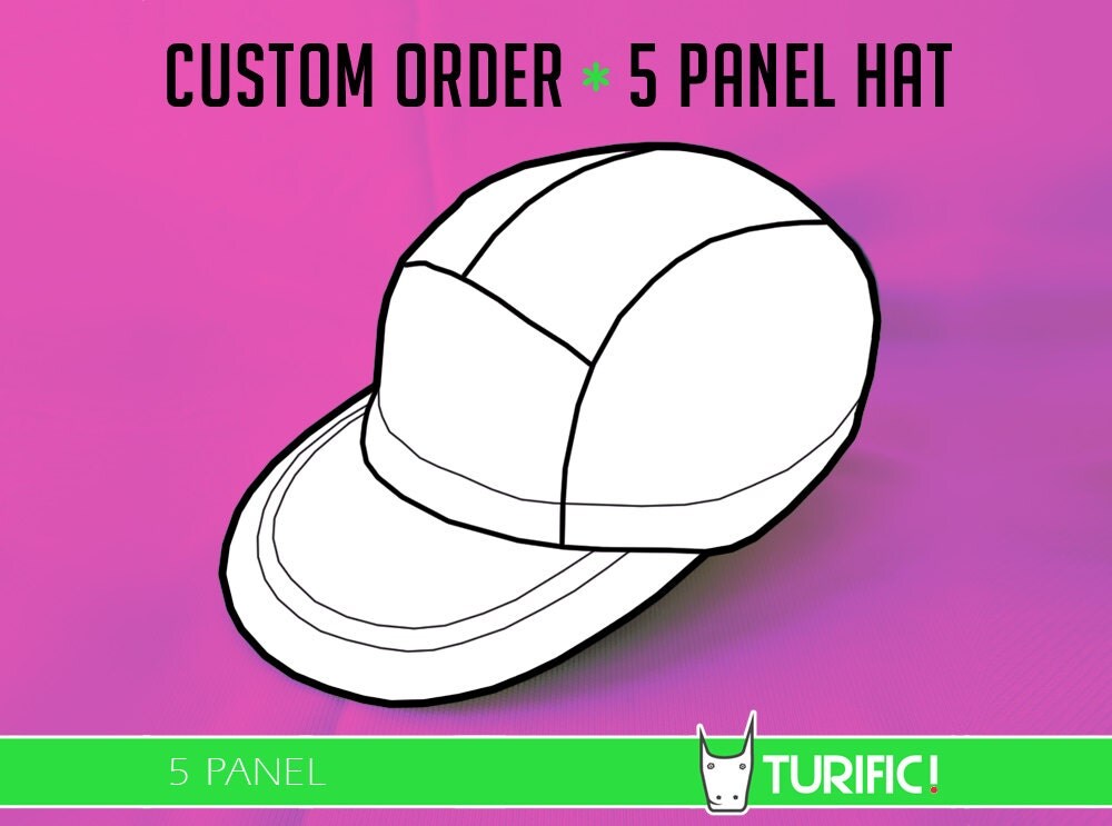Custom 5 panel hat Five panel cap Custom hat by TurificHandmade