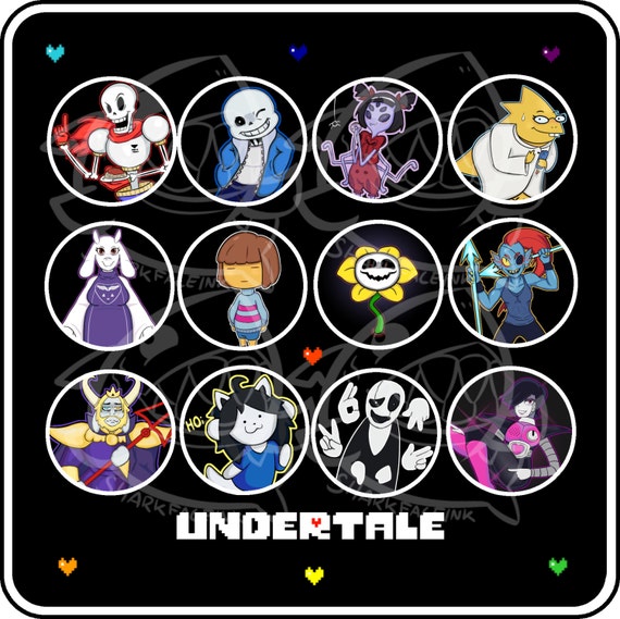 Undertale Buttons by SharkfaceInk on Etsy