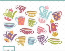 Popular items for tea time clipart on Etsy