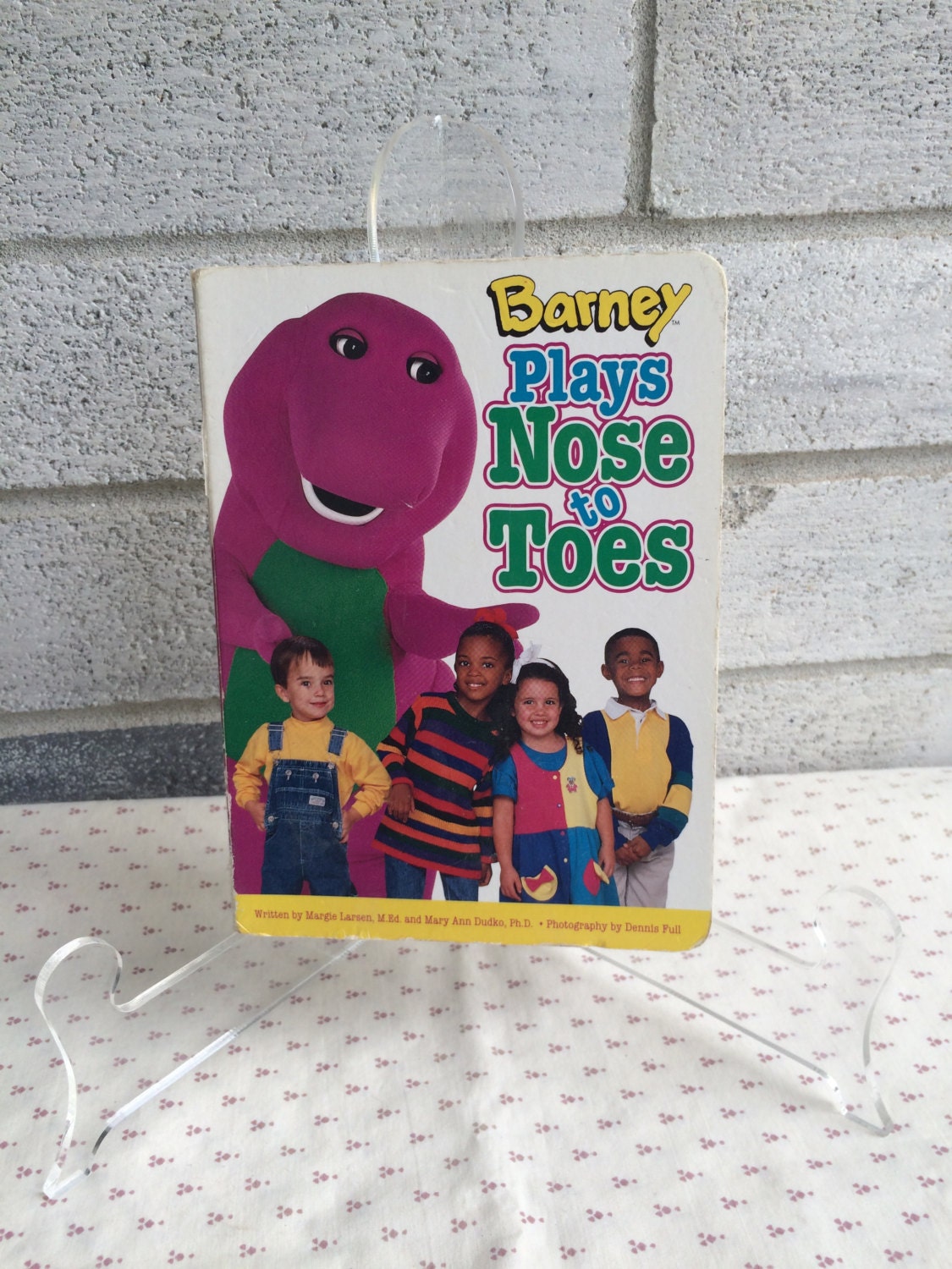 1996 Barney Plays Nose to Toes Barney Story Book Barney