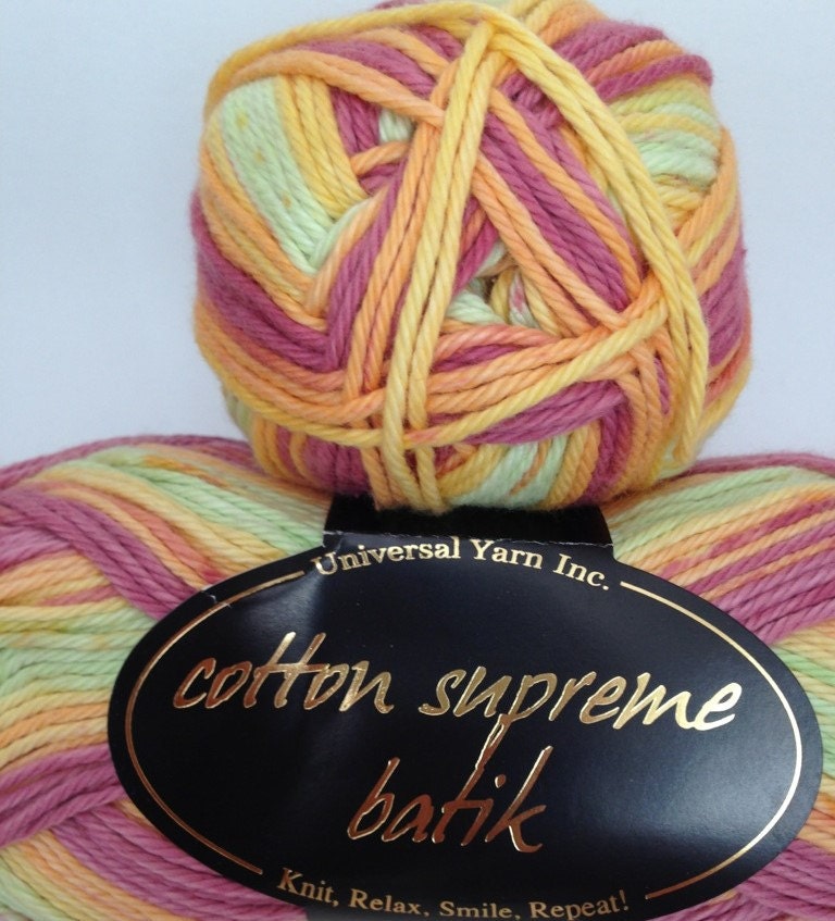 Universal Cotton Supreme Batik Yarn Color: Rainbow Sherbet