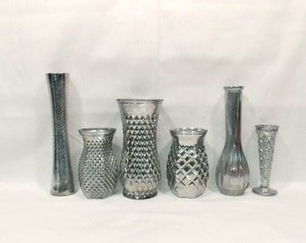 Mercury glass vase | Etsy