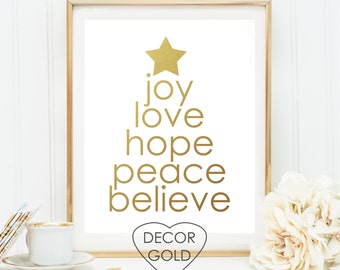 Love peace hope joy | Etsy