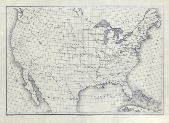 1866 Map of the United States