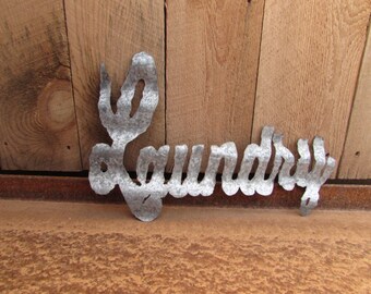 Vintage laundry sign | Etsy