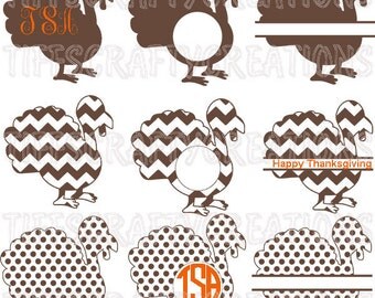 Unique turkey monogram svg related items | Etsy