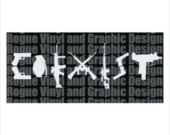 Coexist vinyl decal / sticker guns Punisher super by RogueVinyl