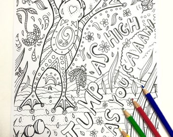 Unwind Your Mind coloring page Adult coloring page by ShamVanDamn