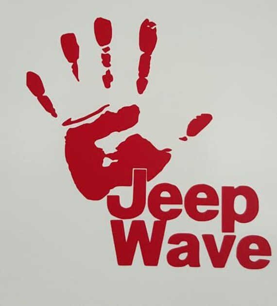 Jeep Wave Handprint Decal Vinyl Decals by MontgomeryHomeDesign