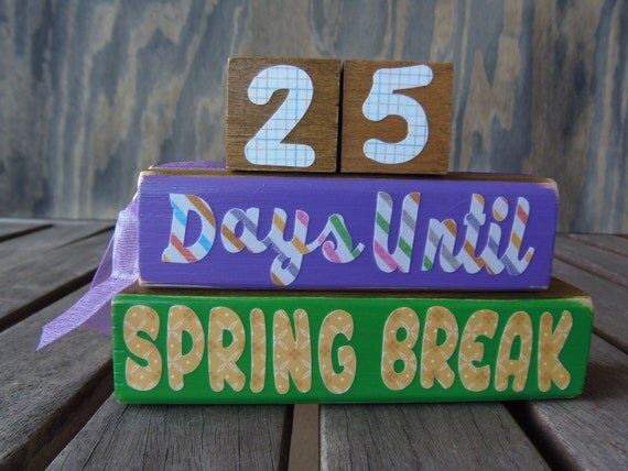 Reversible Spring Break Countdown Summer Countdown by LotstoSayArt