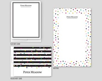 Polka dot stationery | Etsy