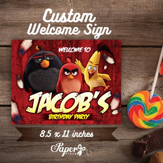 Angry Birds Welcome Sign Angry Birds Custom Welcome Sign