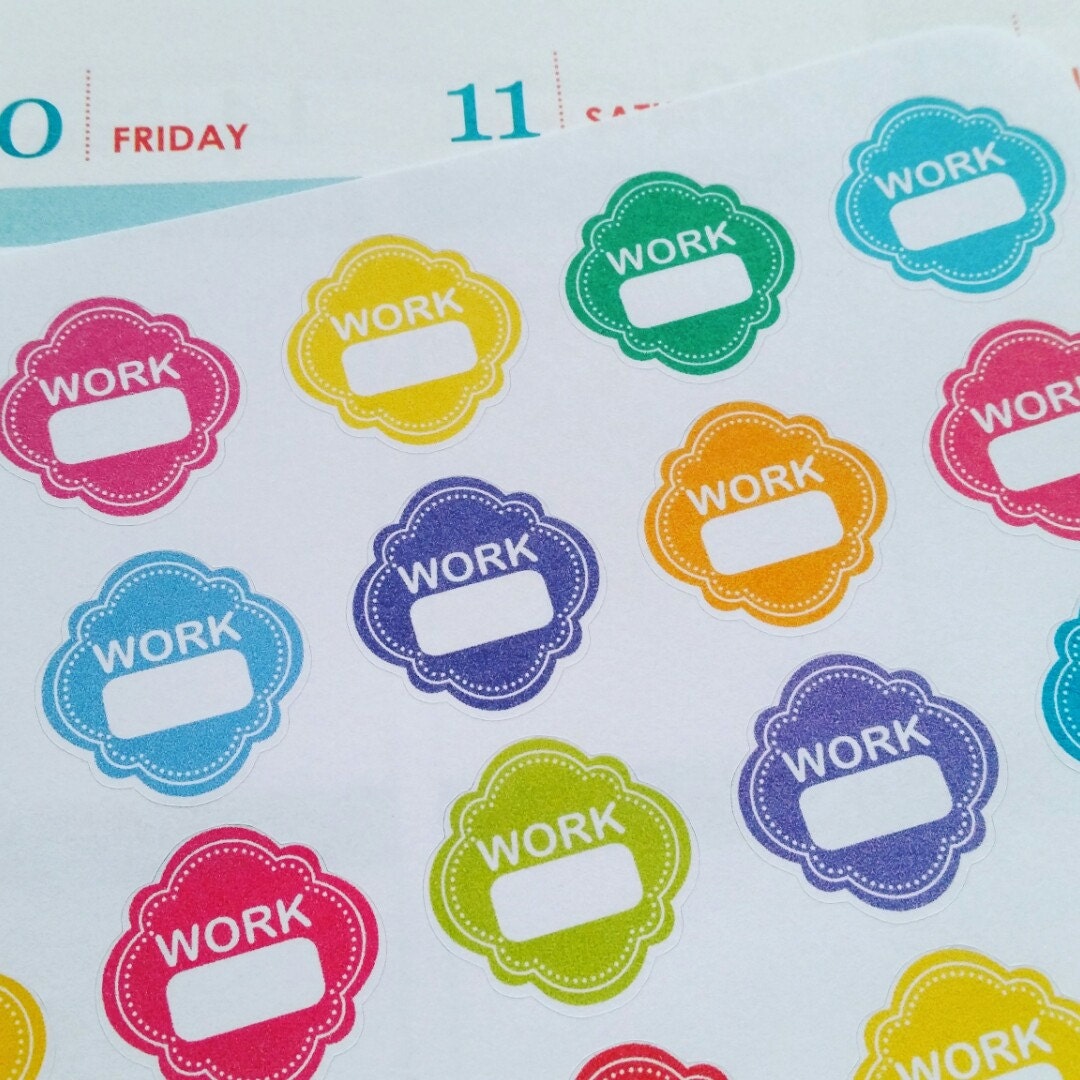 Work stickers planner stickers work schedule stickers
