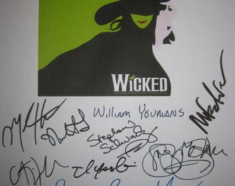Wicked Broadway Opening Night Script Signed Autographed Idina