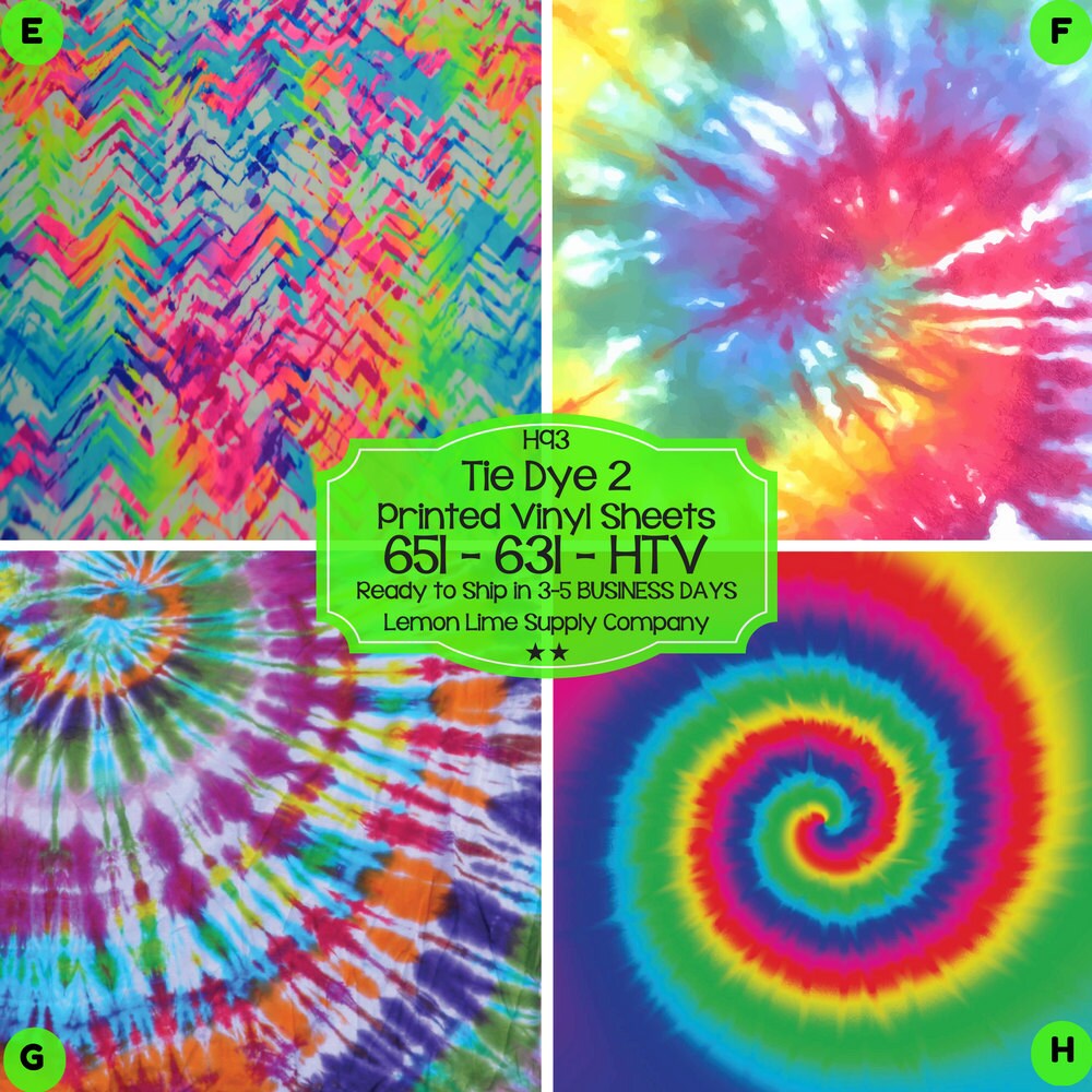 Tie Dye Vinyl Pattern 2/Printed Heat Transfer by SmashingInkVinyl