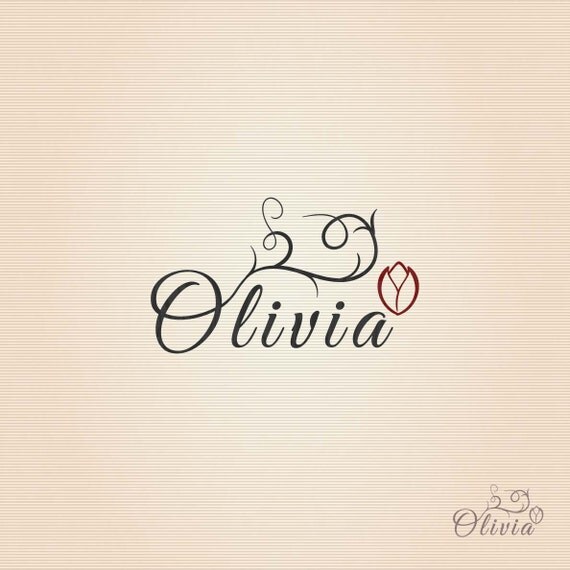 OLIVIA Calligraphical Names For Cutting and by BestCITY on Etsy