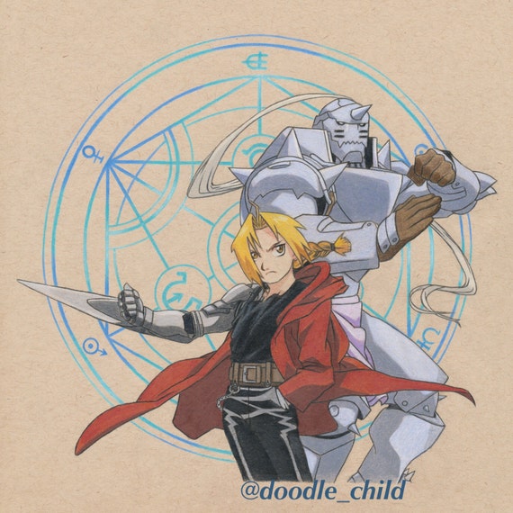 Fullmetal Alchemist Brotherhood Drawing PRINT by DoodleChildArt