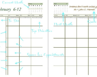 Unique quote calendar related items | Etsy