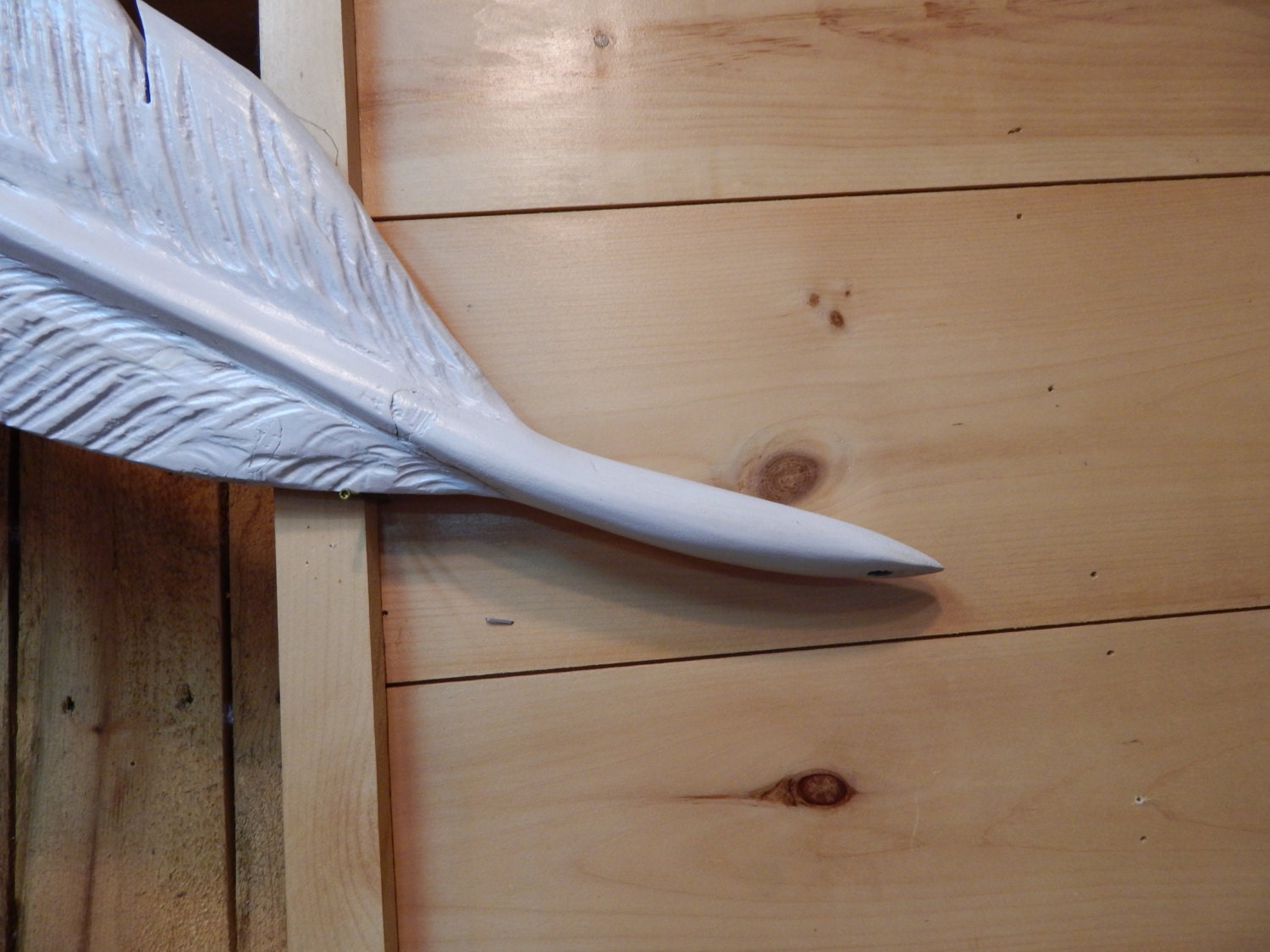 Feather Wood Carved Chainsaw Carving Eagle by crockettscarvings