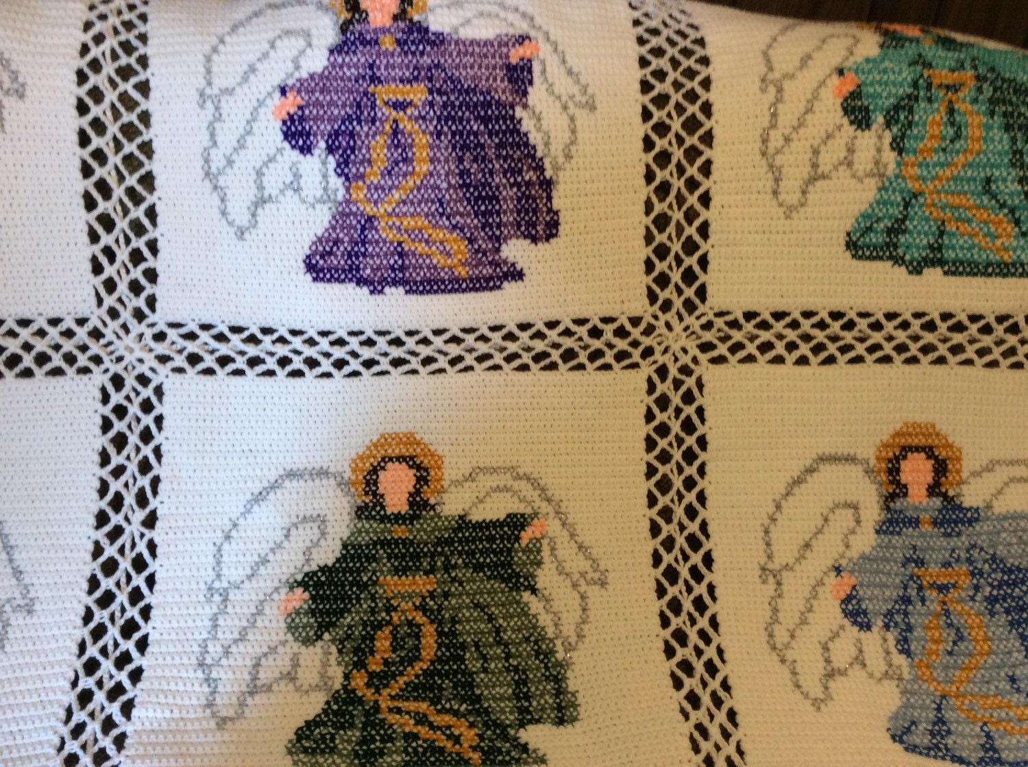Heavenly Angels Crocheted Afghan Afghans Throw Extremely