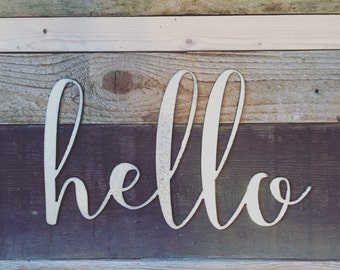 Hello love sign | Etsy